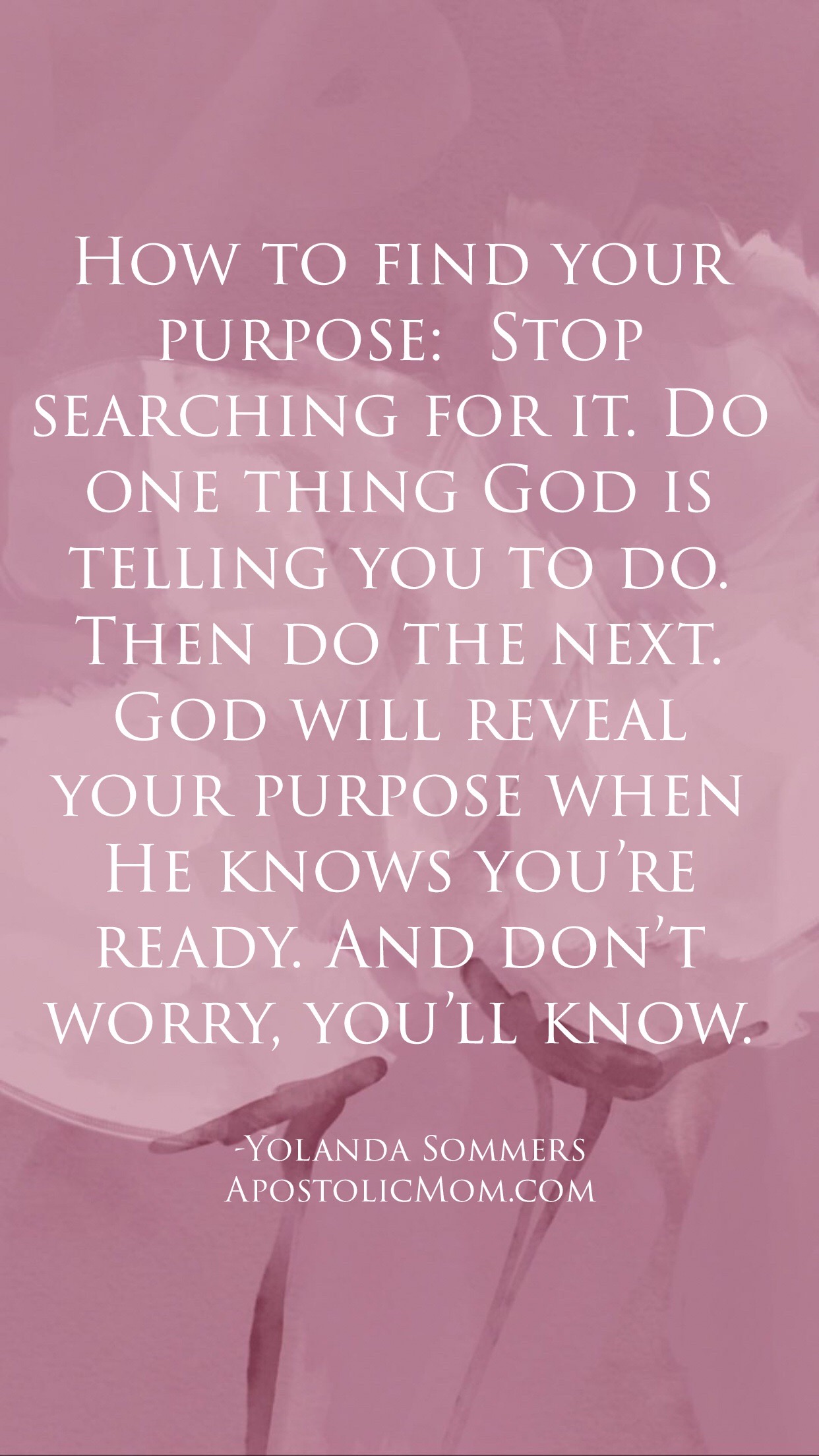 How I (Finally) Found My Purpose – Apostolic Momma